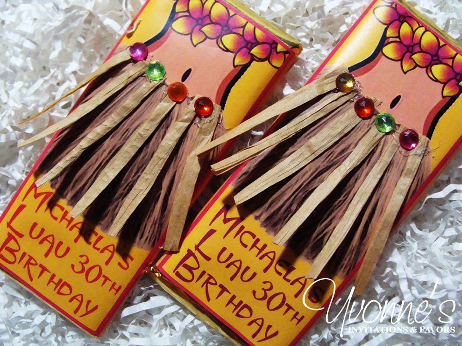 Hawaiian Luau Party Favors-candy Bar Wrapper-chocolate Bar - Etsy