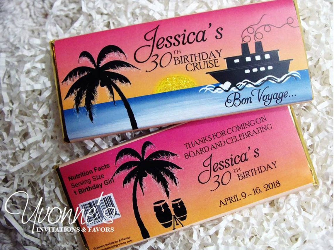 Cruise Ship Bon Voyage Nautical Candy Bar Wrappers Assembled - Etsy