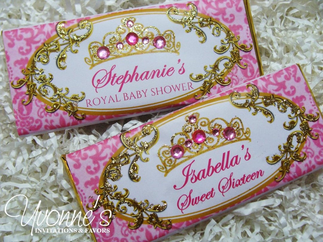 Princess Candy Bar Wrappers for Chocolate Bar Party Favors-royal Tiara ...