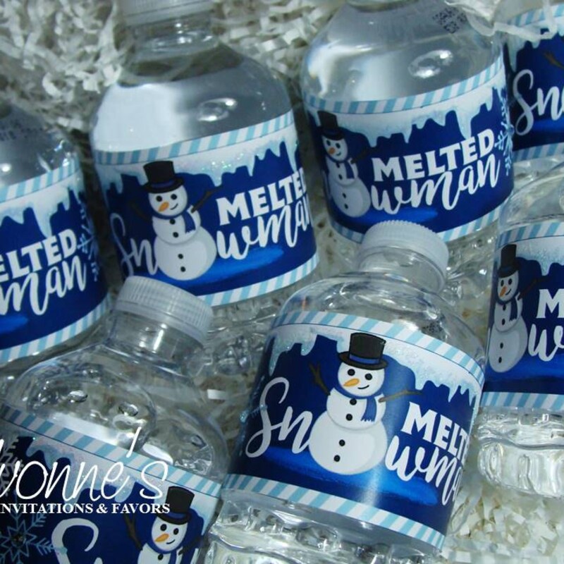 Melted Snowman Label - Etsy