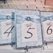 Table Numbers in Light Blue-silver With Ribbon Bling Glitter | Etsy