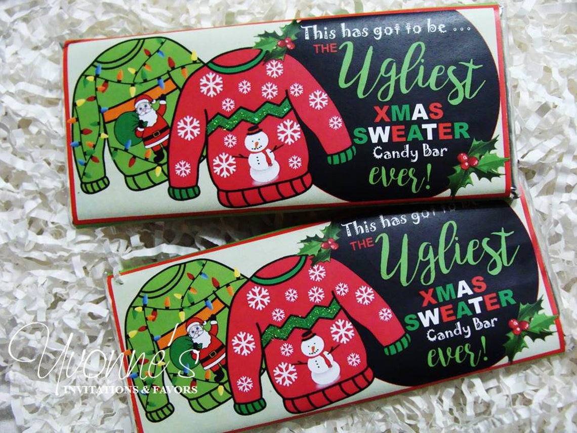 Christmas Candy Bar Wrappers Assembled With Chocolate | Etsy