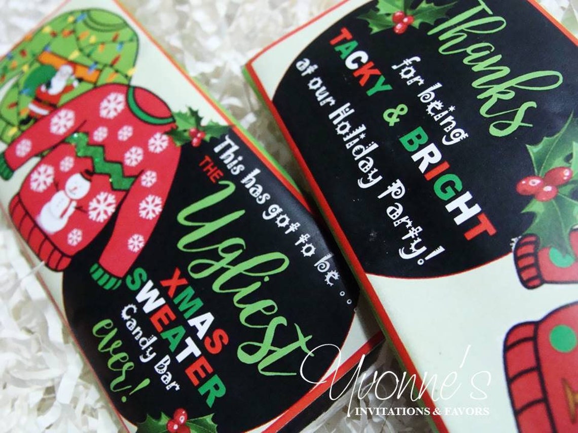 Christmas Candy Bar Wrappers Assembled With Chocolate | Etsy