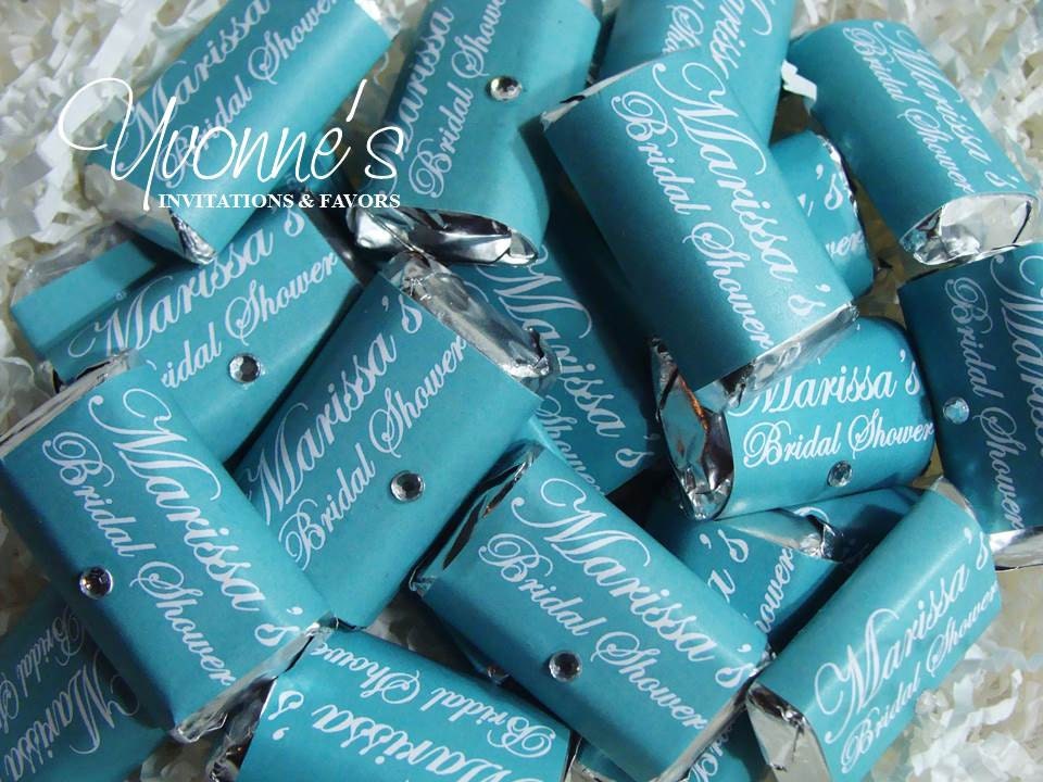 Aqua Blue Teal Bling Mini Candy Bar Wrappers Miniature - Etsy
