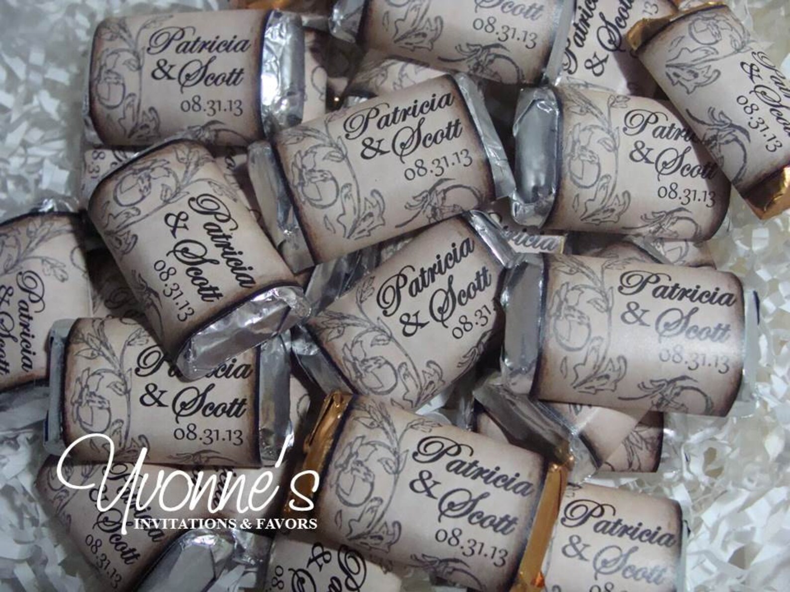 Wedding Mini Candy Bar Wrappers-rustic Miniature Chocolate Bar Favors ...