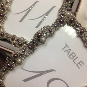 Table Number Inserts for Frames With Partial Rhinestones 4x6 - Wedding ...