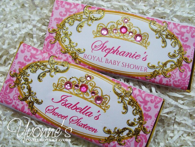 Princess Candy Bar Wrappers for Chocolate Bar Party | Etsy