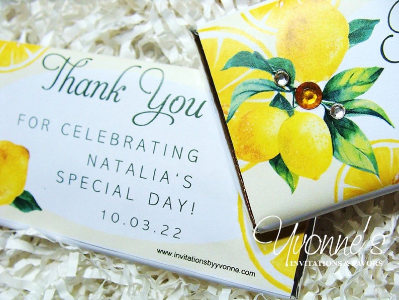 Lemon Shower Candy Bar Wrappers for Chocolate Bars-lemon Theme - Etsy
