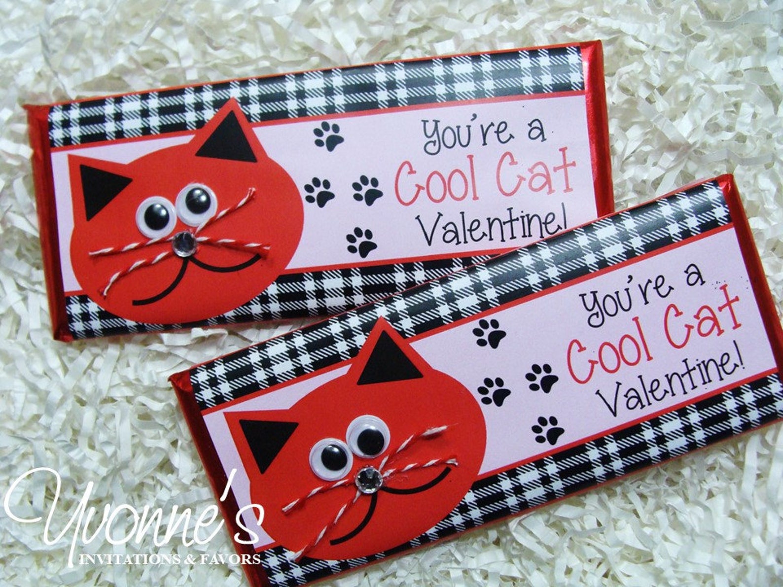 Valentine's Day Candy Bars Wrappers or Assembled Chocolate Bar Favors ...
