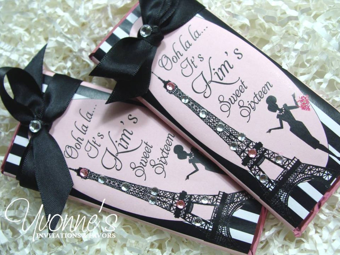 Paris Candy Bar Wrappers Assembled With Chocolate Bars-paris - Etsy