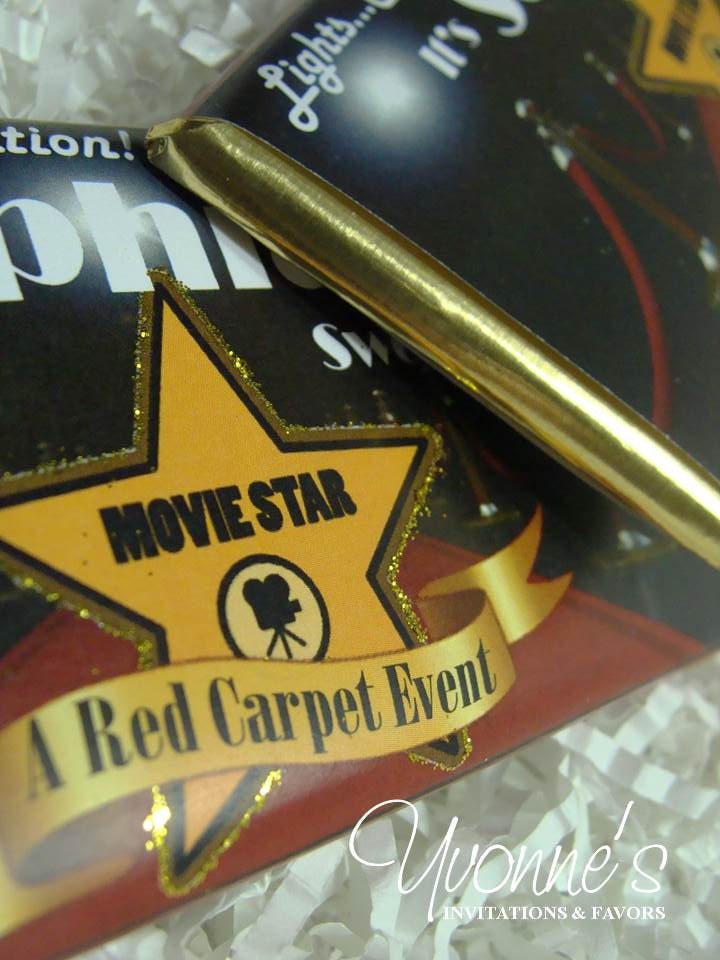 Hollywood Red Carpet VIP Candy Bar Wrappers Assembled With - Etsy