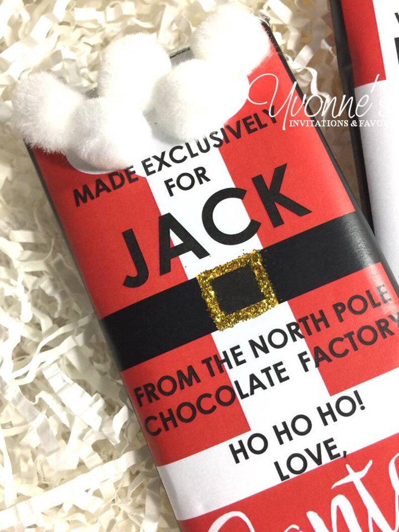 Christmas Candy Bar Wrappers Assembled With Chocolate - Etsy