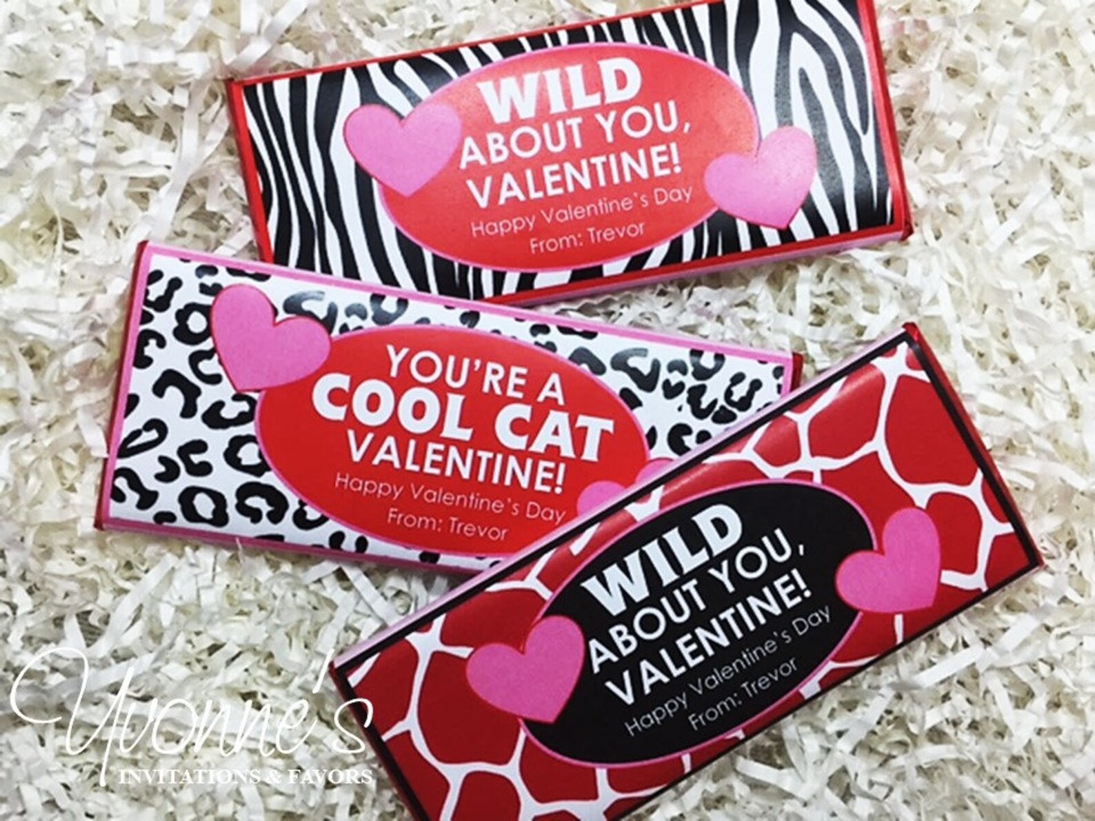 Valentine's Day Candy Bar Wrappers Chocolate Bar Favor - Etsy
