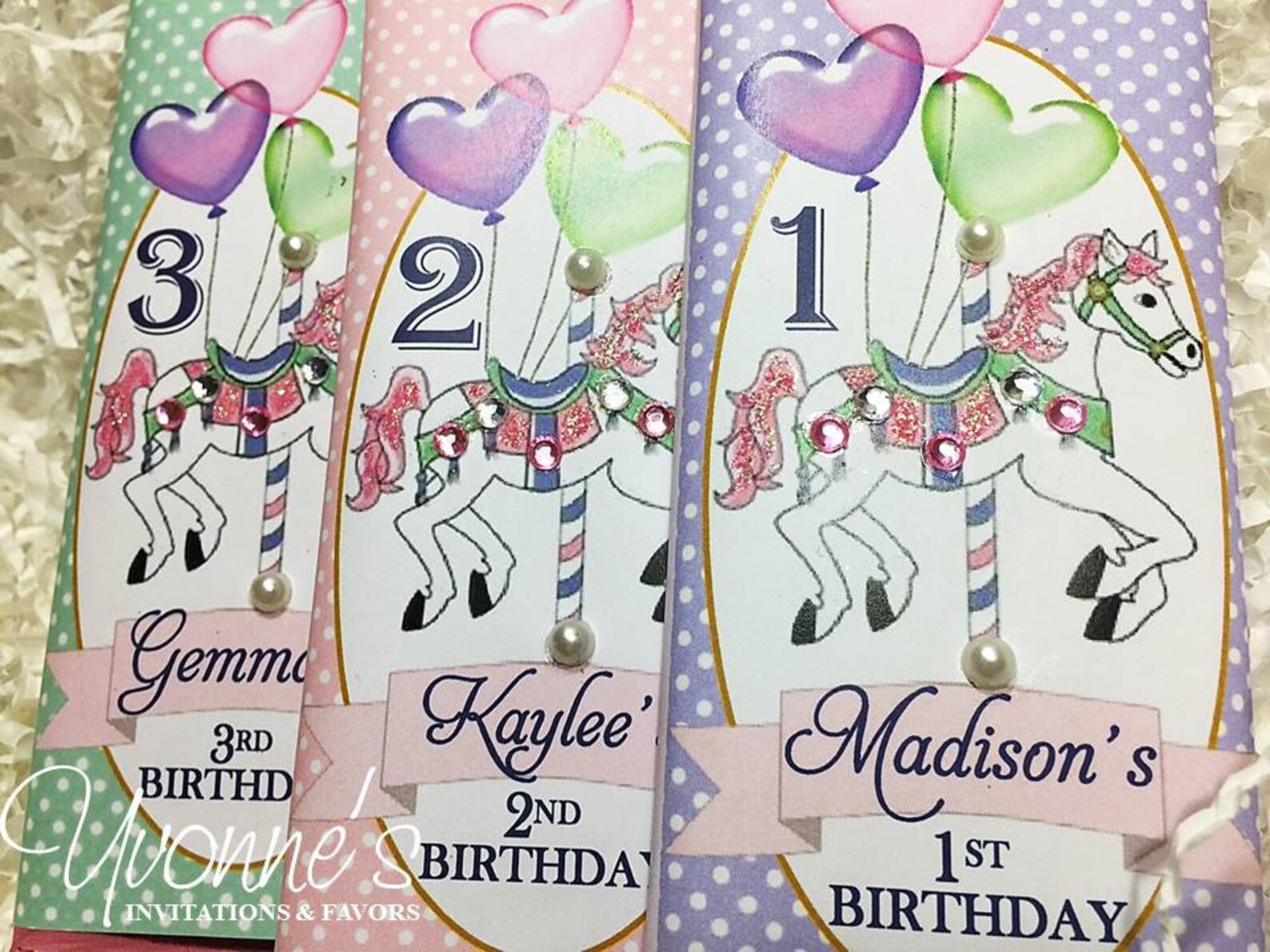 Carousel Candy Bar Wrappers Assembled With Chocolate-party - Etsy