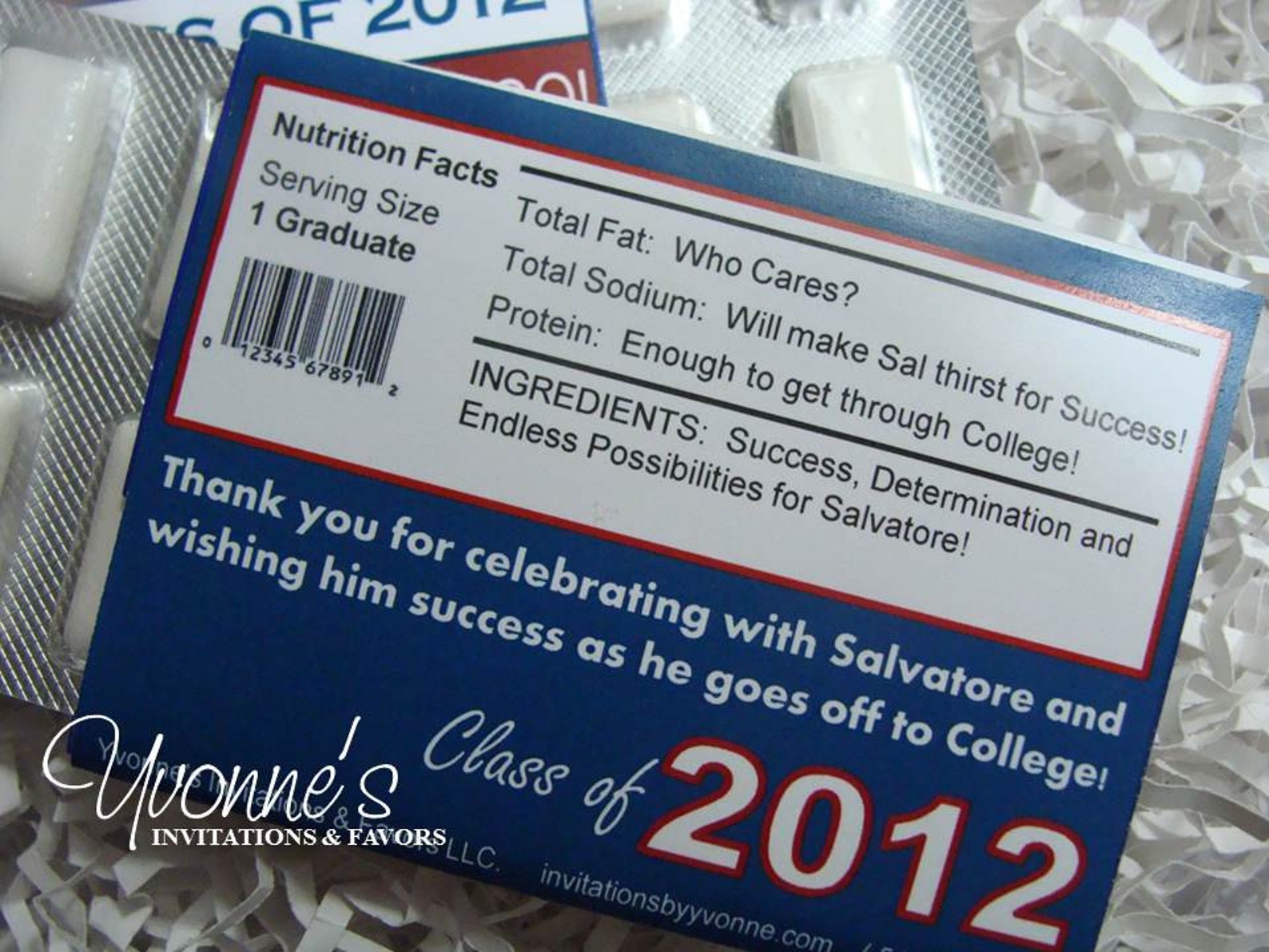 Graduation Gum Party Favors /wrappers Gum Favors Assembled - Etsy