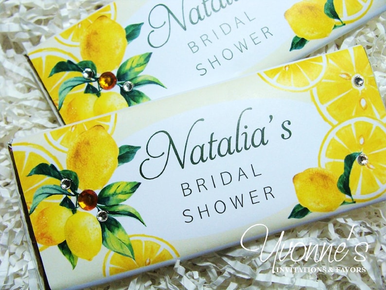 Lemon Shower Candy Bar Wrappers for Chocolate Bars-lemon Theme - Etsy