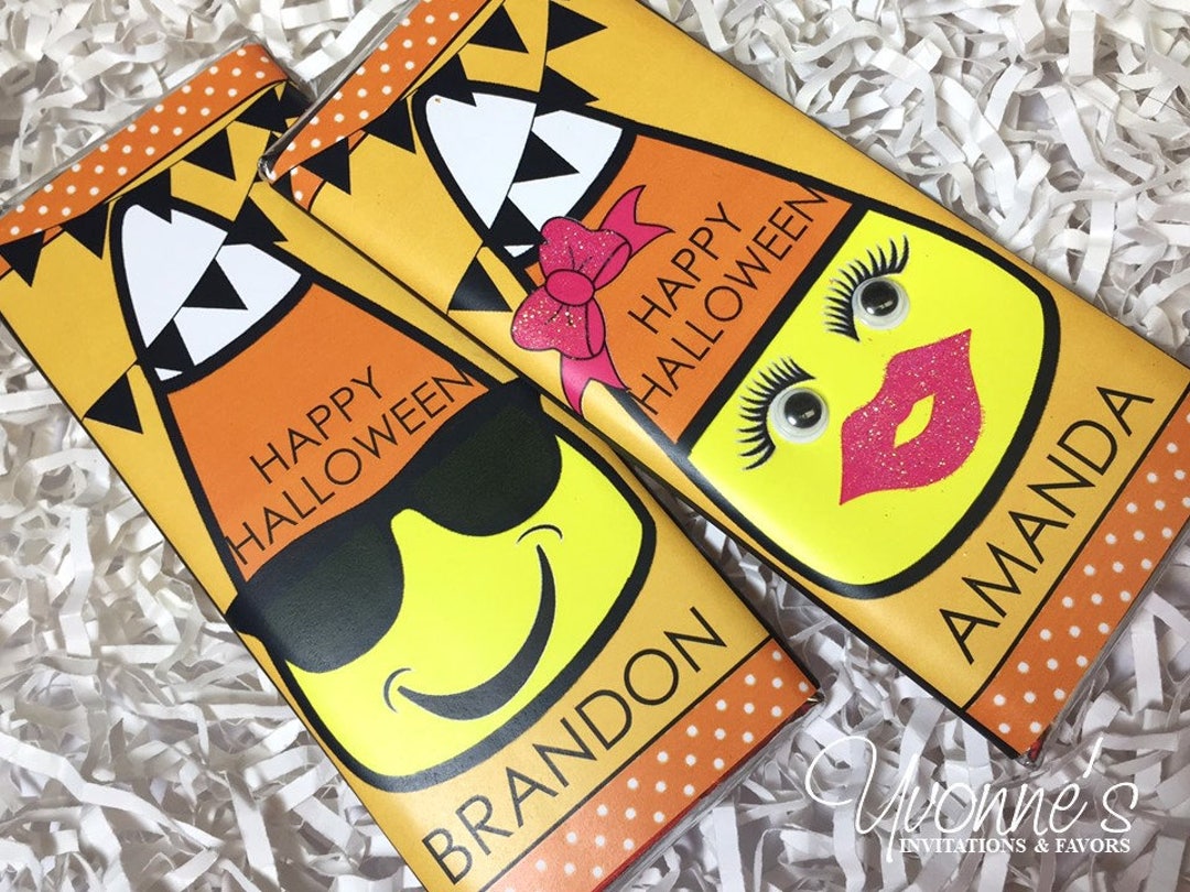 Halloween Candy Bar Wrappers Assembled With Chocolate-party Favors ...