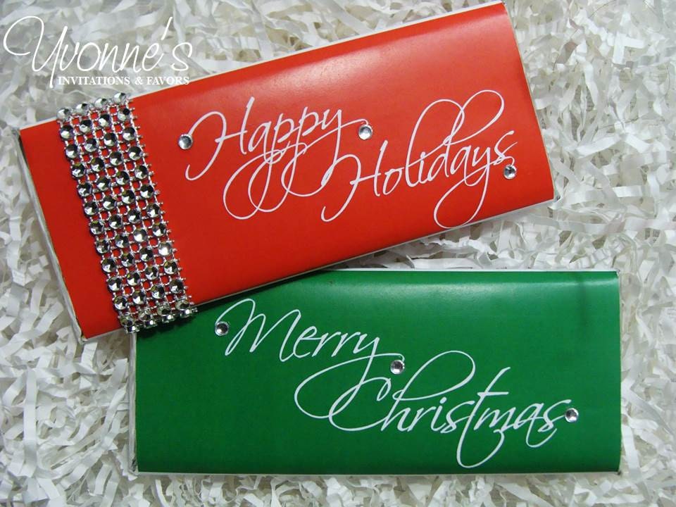 Christmas Candy Bar Wrappers for Chocolate Bar Party - Etsy