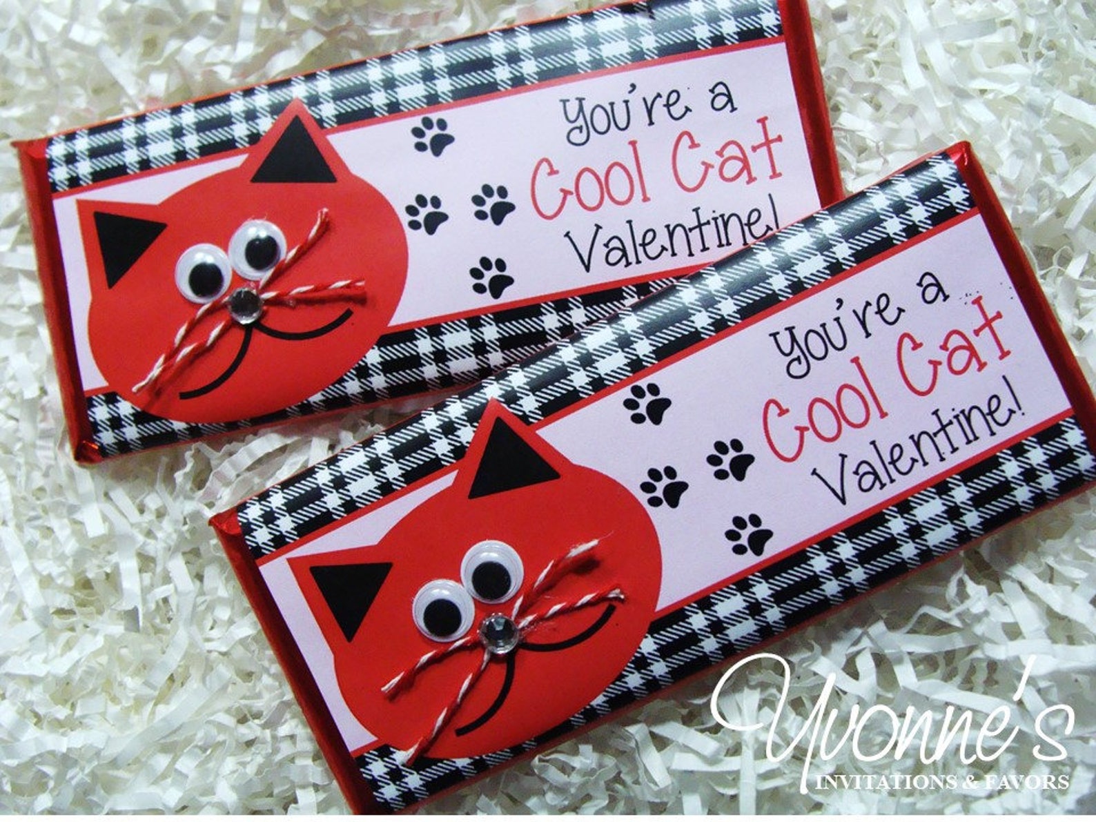 Valentine's Day Candy Bars Wrappers or Assembled Chocolate Bar Favors ...