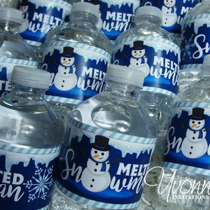 Melted Snowman Water Bottle Wrappers - Holiday, Christmas and Winter ...