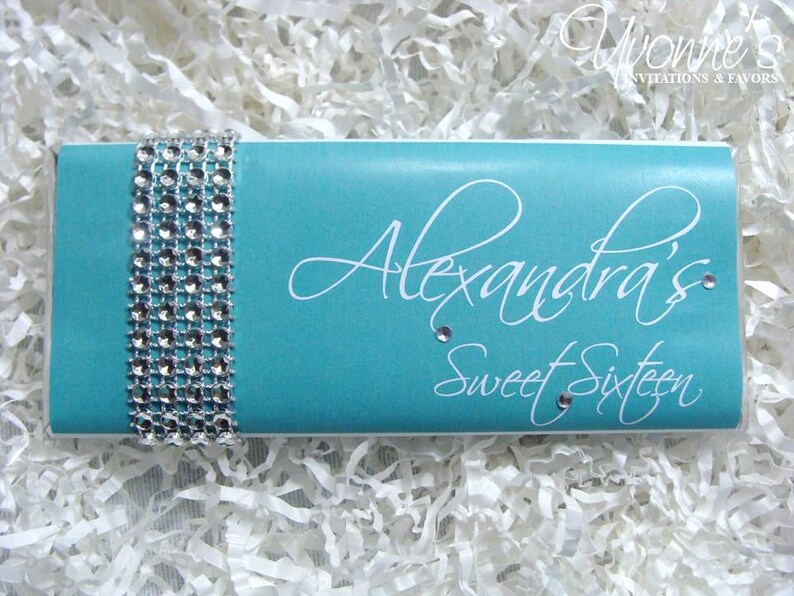 Aqua Blue/turquoise Wedding Candy Bar Wrapper Chocolate Bar - Etsy
