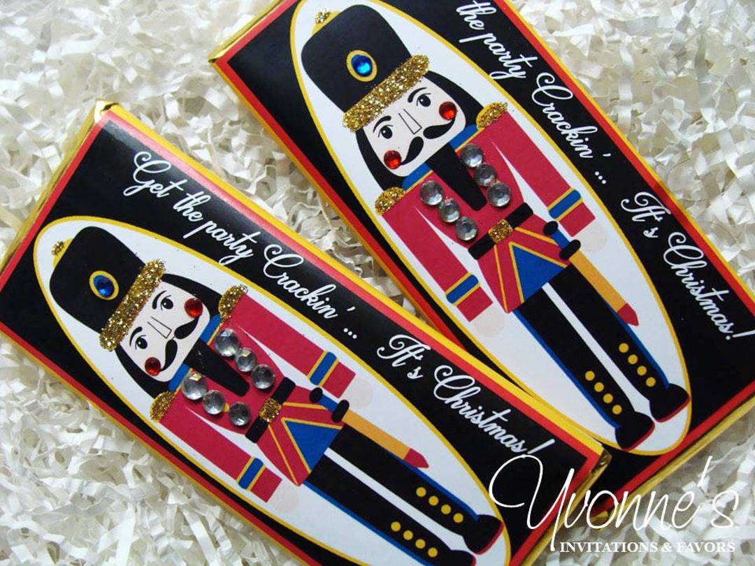 Christmas Nutcracker Candy Bar Wrappers Assembled With Chocolate Bars ...