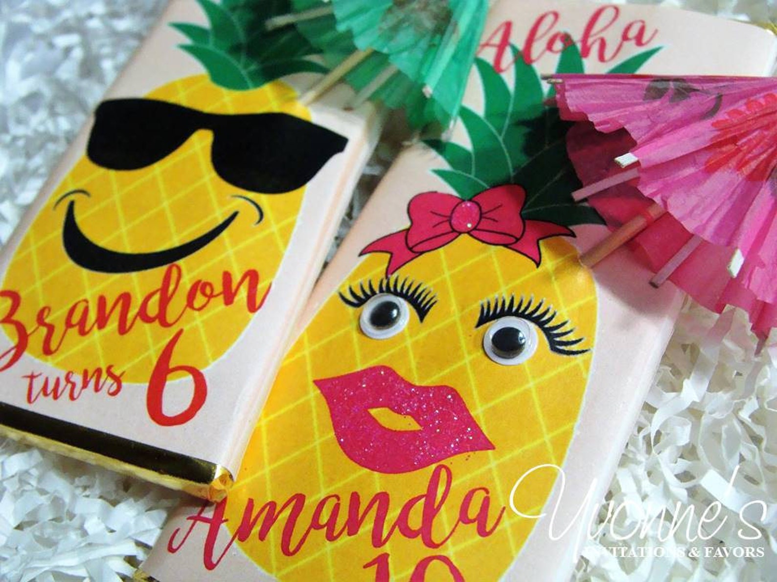 Hawaiian Luau Candy Bar Wrappers Only for Chocolate Bar Favors ...