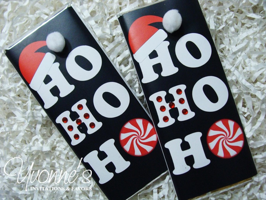 Christmas Candy Bar Wrapper With Chocolate Assembled-christmas Party ...