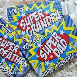 Super Hero Birthday Party Favors-father's Day Favors/gum Favors ...