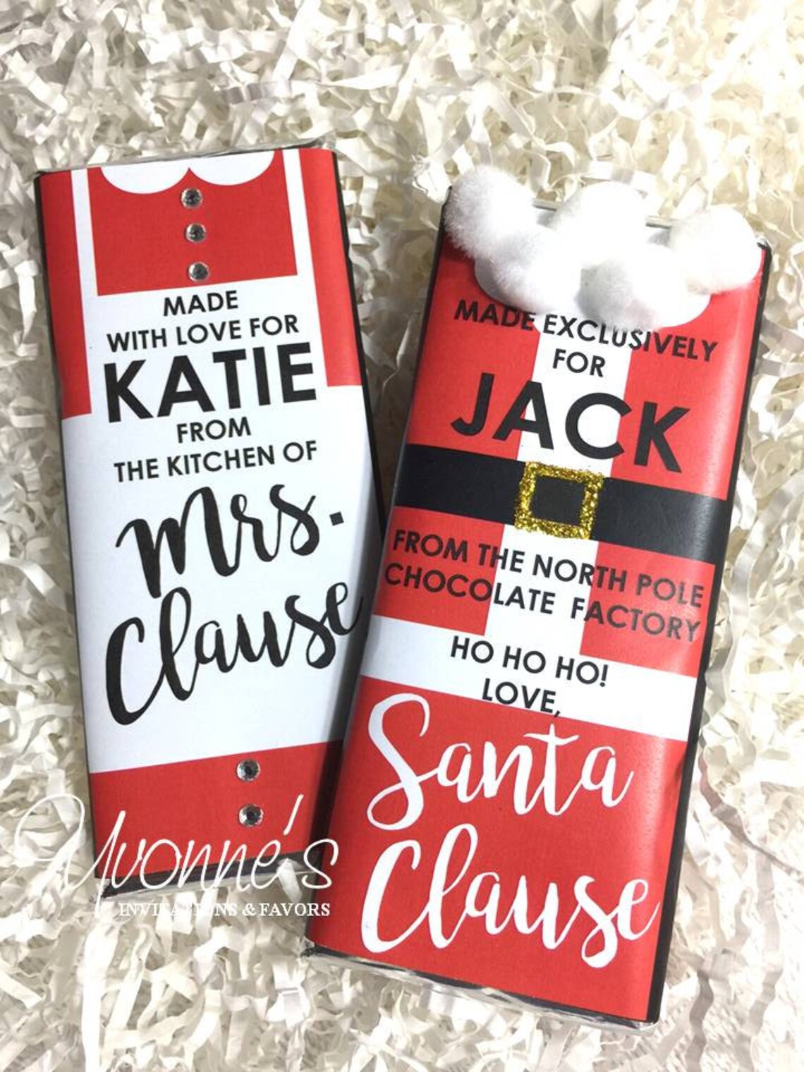 Christmas Candy Bar Wrappers Assembled With Chocolate - Etsy