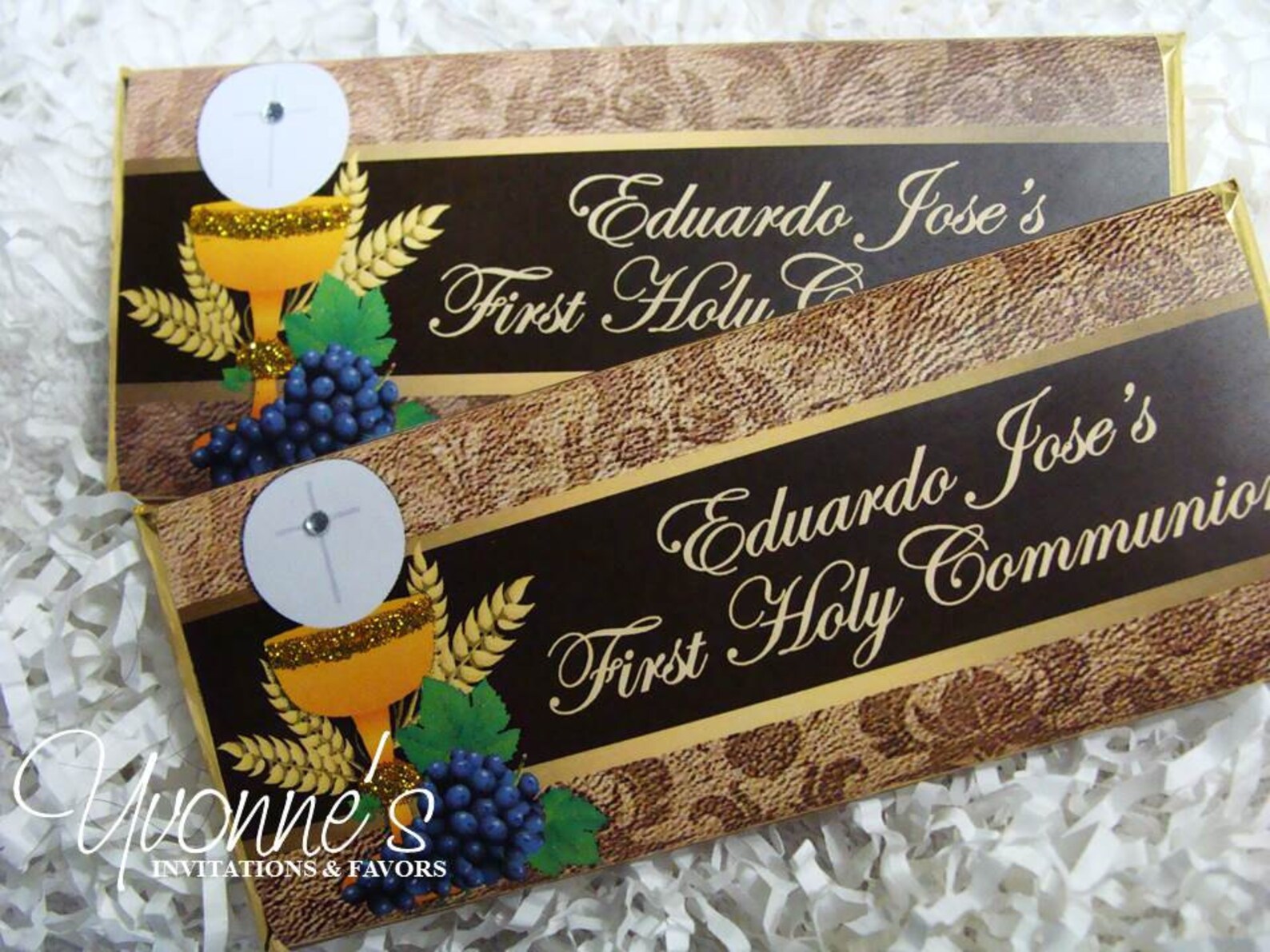 Communion Holy Eucharist Candy Bar Wrappers - Chocolate Bar Favors ...