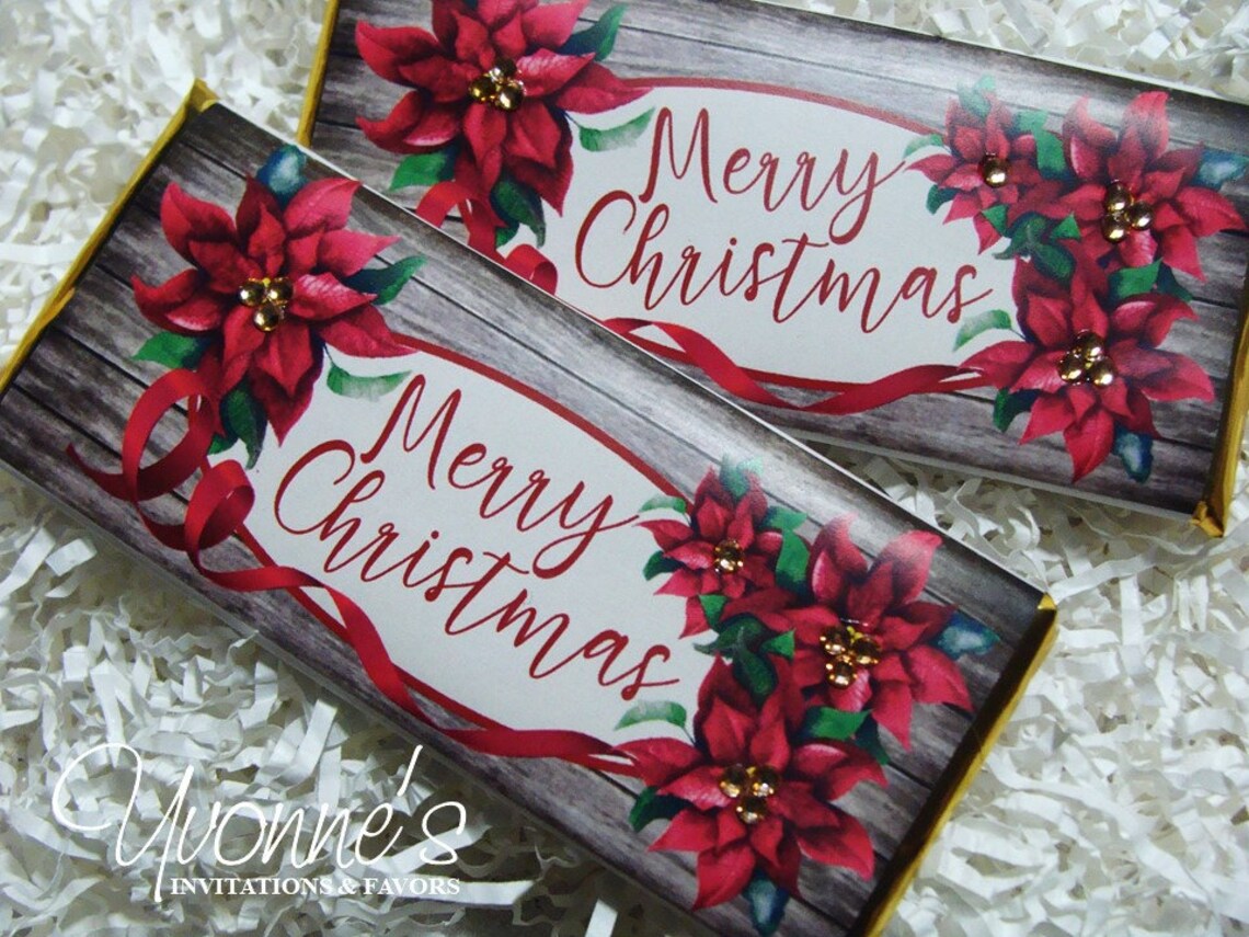 Christmas Candy Bar Wrappers for Chocolate Bar | Etsy
