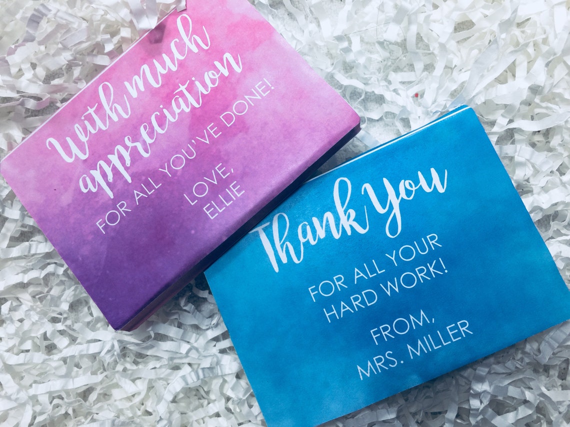 Thank You-teacher/employee Appreciation-gum Favors/wrappers | Etsy