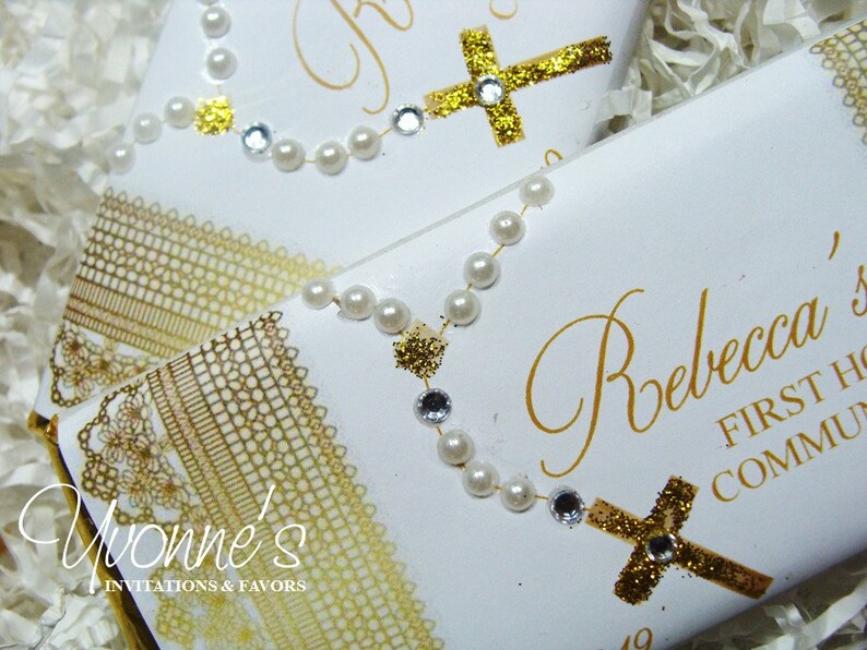 Communion Rosary Candy Bar Wrappers or Assembled-chocolate Bar Favors ...
