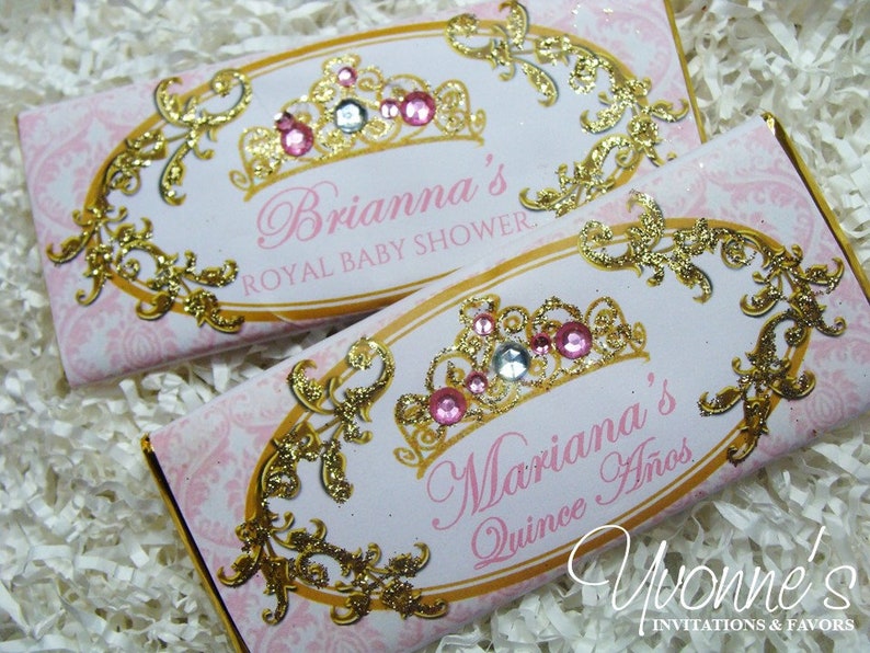 Princess Candy Bars Wrappers for Chocolate Bar Favors-royal - Etsy