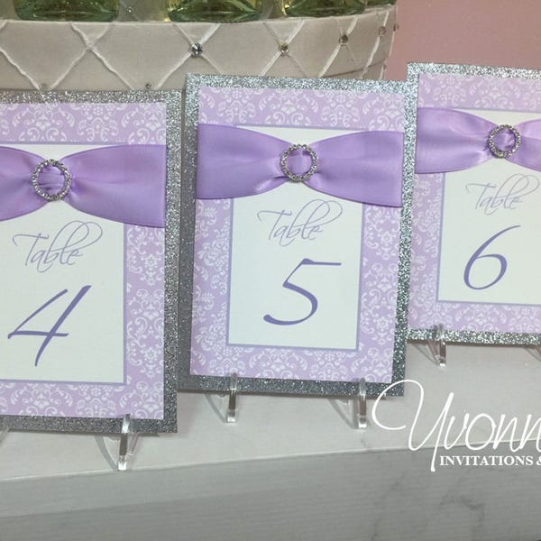 Glitter Table Number - Etsy