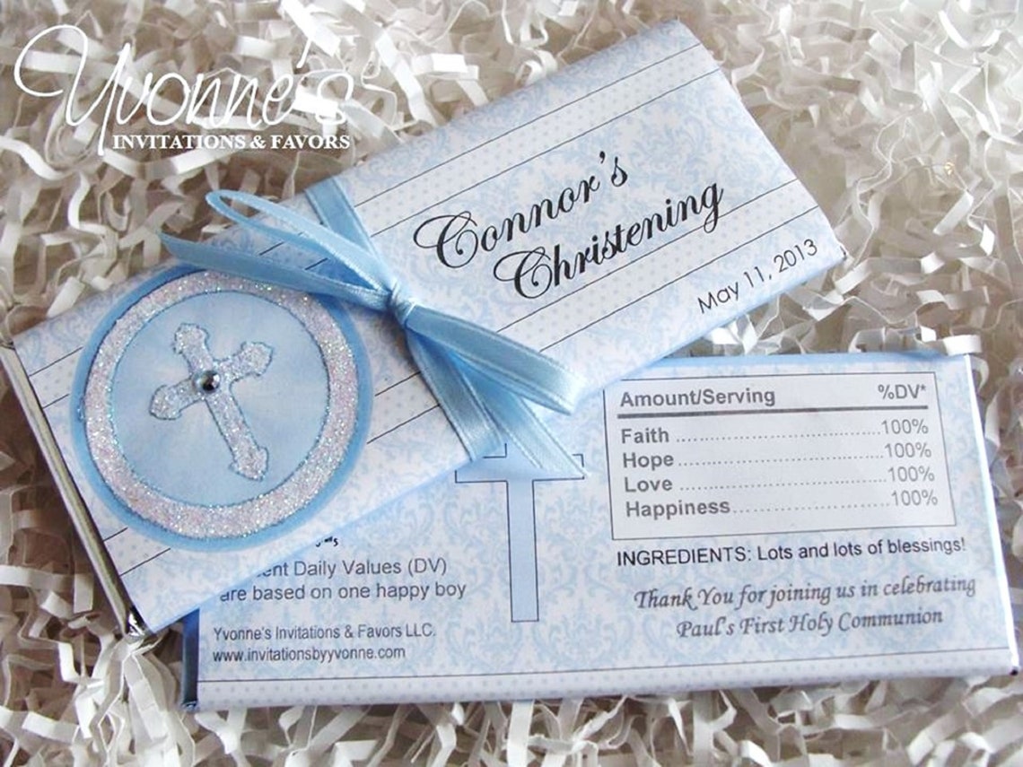 Communion Candy Bar Wrappers Assembled With Chocolate-party - Etsy