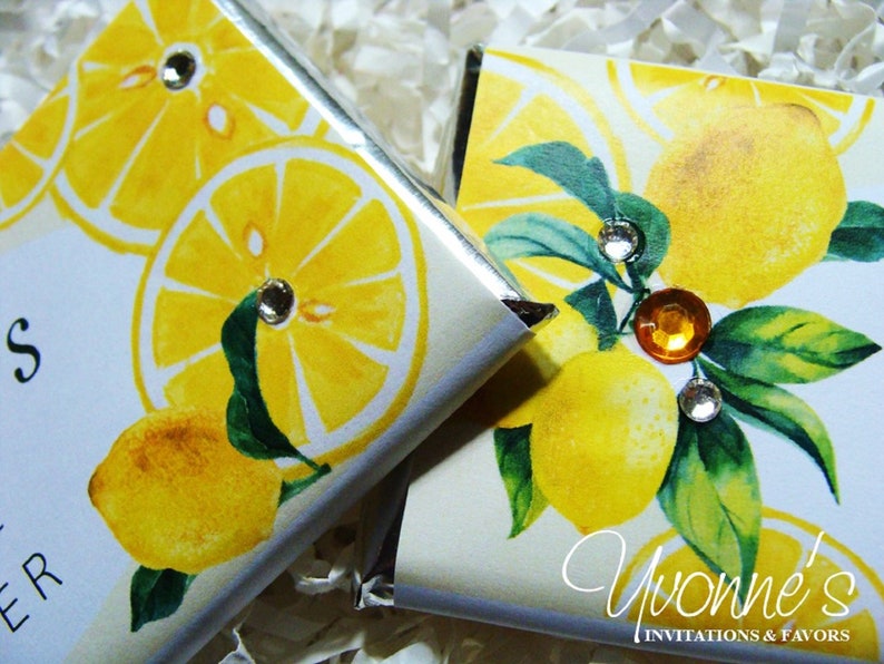 Lemon Shower Candy Bar Wrappers for Chocolate Bars-lemon Theme - Etsy