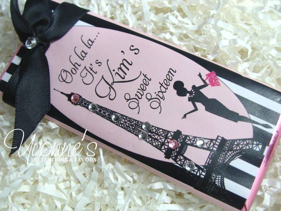 Paris Candy Bar Wrappers Assembled With Chocolate Bars-paris - Etsy