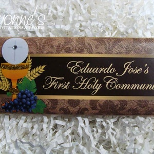 Communion Holy Eucharist Candy Bar Wrappers - Chocolate Bar Favors ...