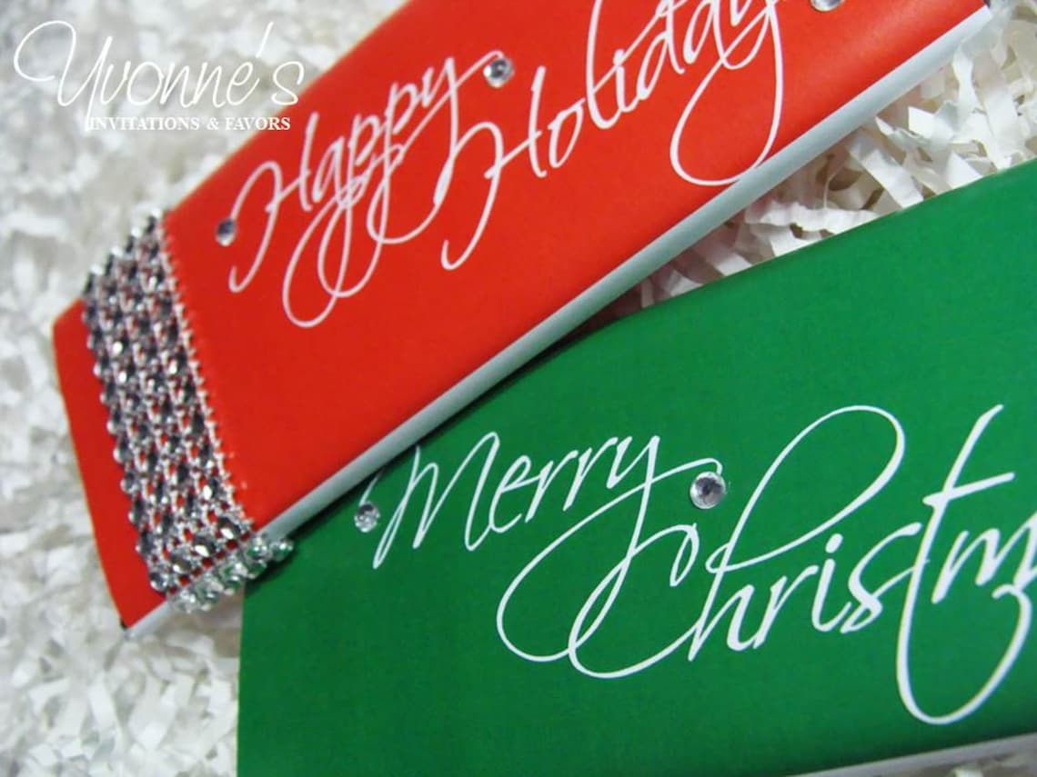Christmas Candy Bar Wrappers for Chocolate Bar Party - Etsy