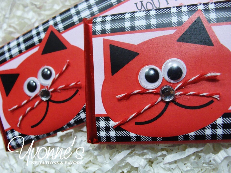 Valentine's Day Candy Bars Wrappers or Assembled Chocolate Bar Favors ...