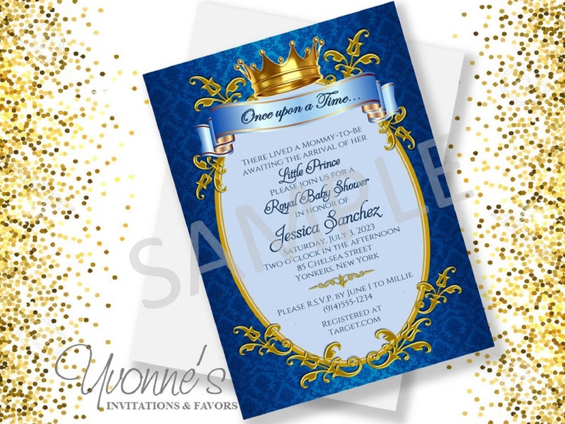 Royal Baby Prince Baby Shower Invitations-baby's 1st Birthday Party ...