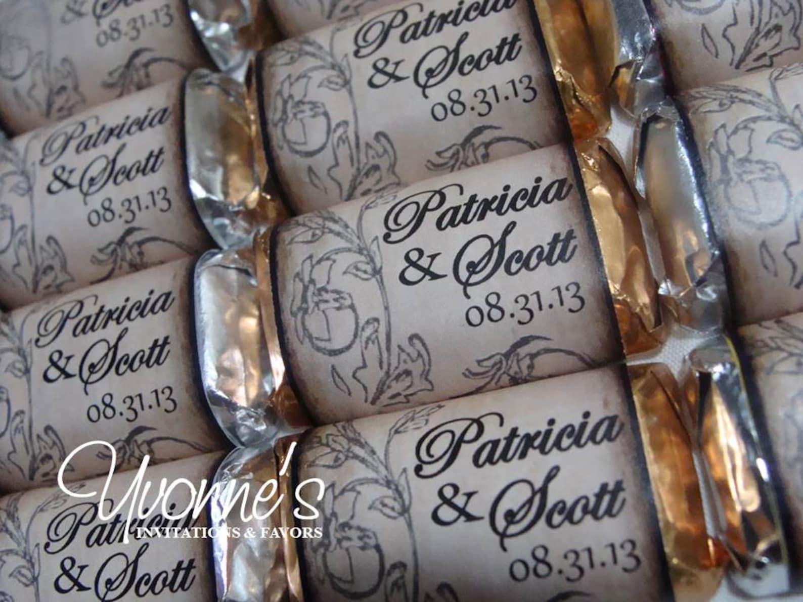 Wedding Mini Candy Bar Wrappers-rustic Miniature Chocolate Bar Favors ...