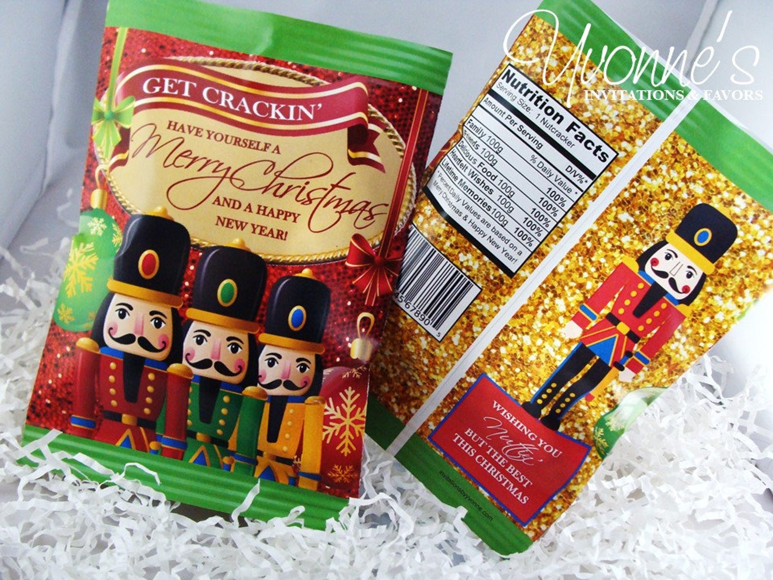 Christmas Nutcracker Chip Bags-xmas Party Favors-holiday Goody - Etsy