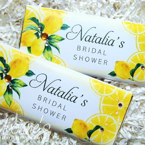 Lemon Shower Candy Bar Wrappers for Chocolate Bars-lemon Theme for ...