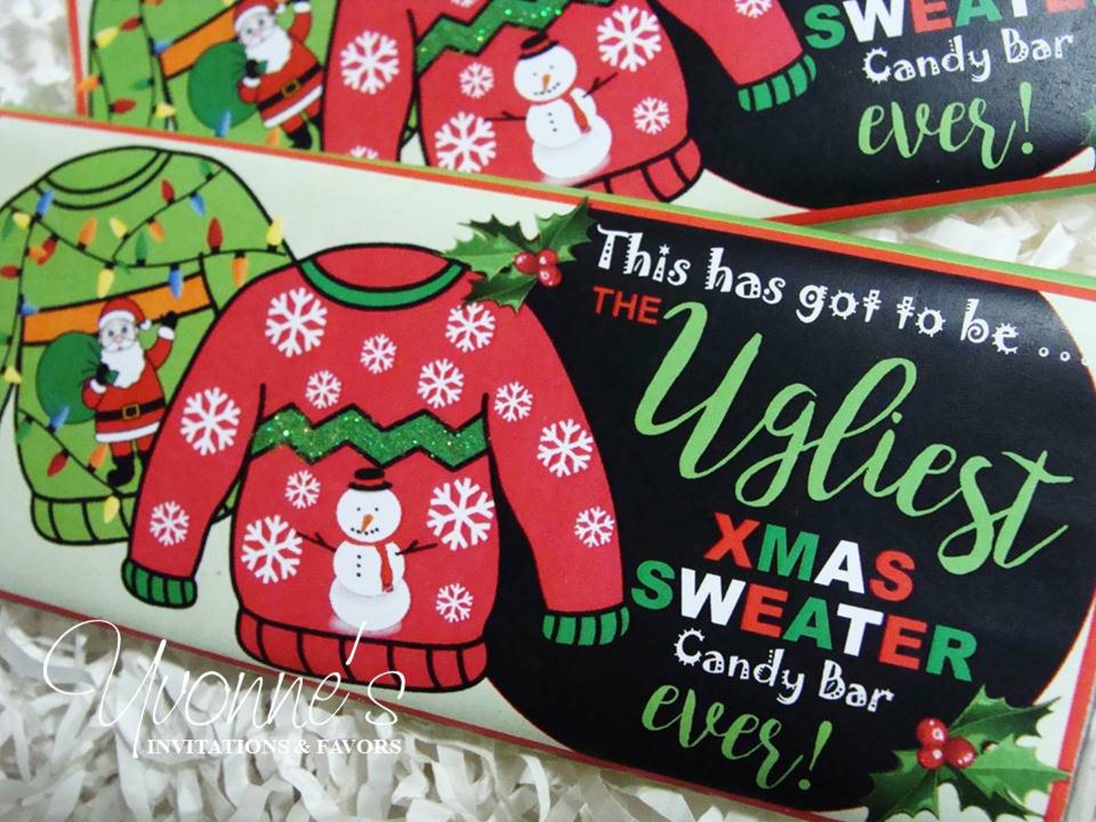 Christmas Candy Bar Wrappers Assembled With Chocolate | Etsy