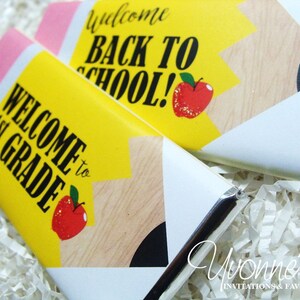 Back to School Candy Bar Wrappers Assembled With Chocolate Bars-first ...