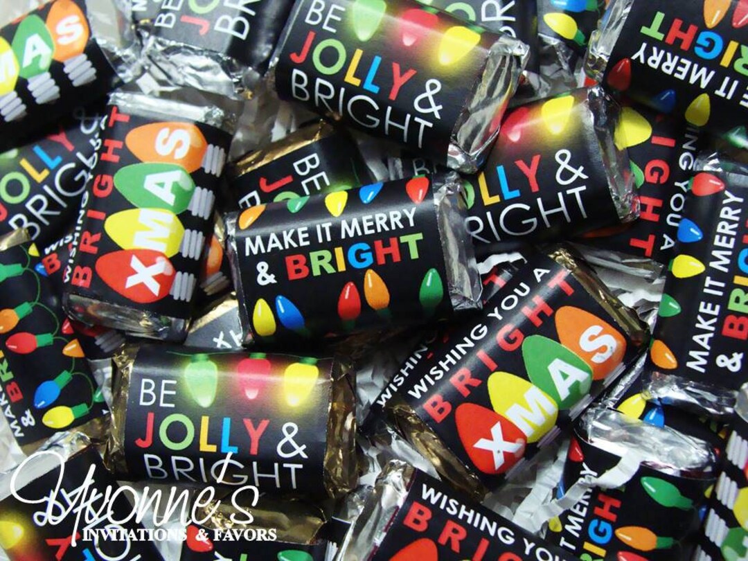 Christmas Mini Candy Bars-assembled Miniature Chocolate Bar Favors ...