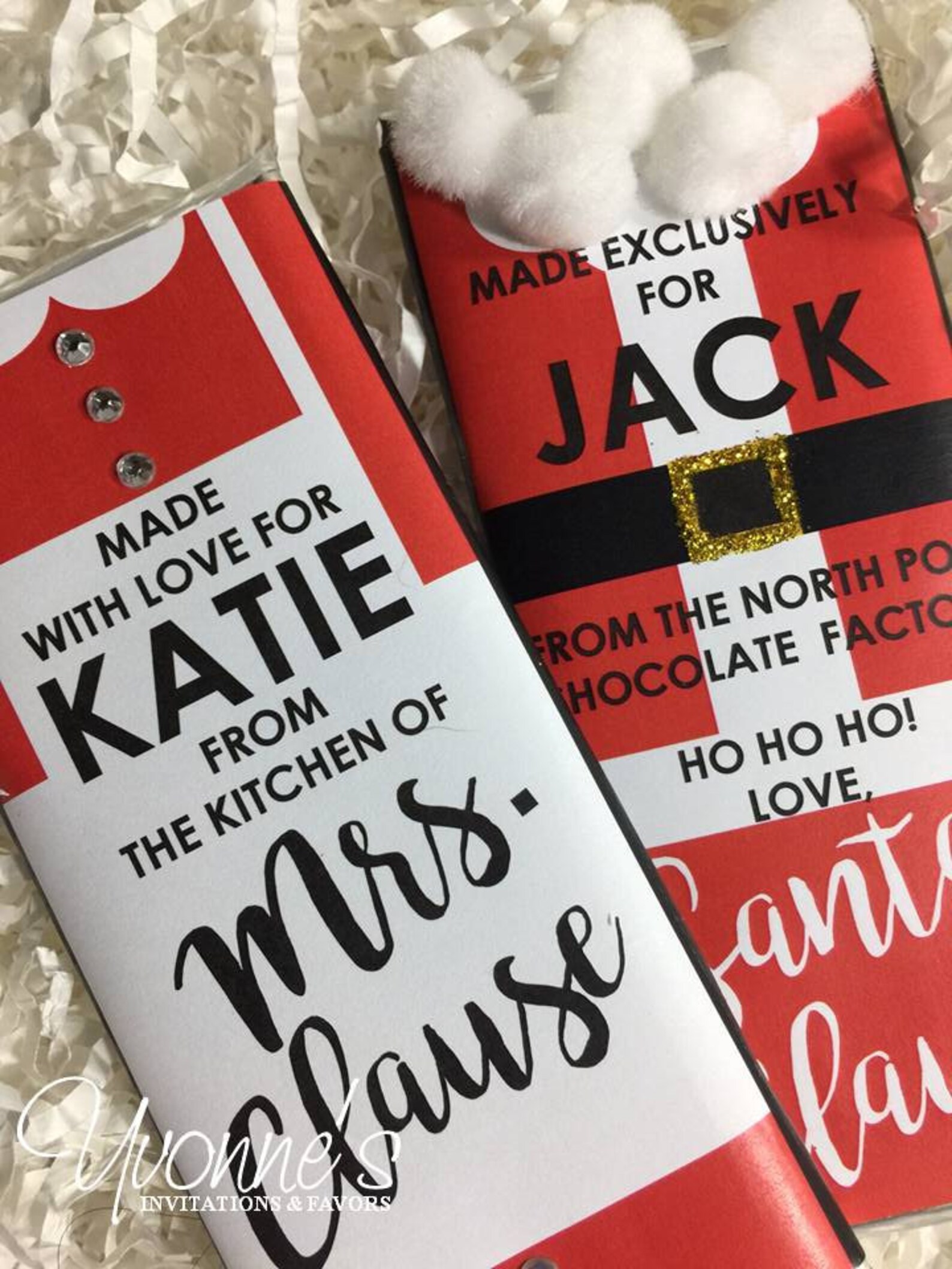 Christmas Candy Bar Wrappers Assembled With Chocolate - Etsy